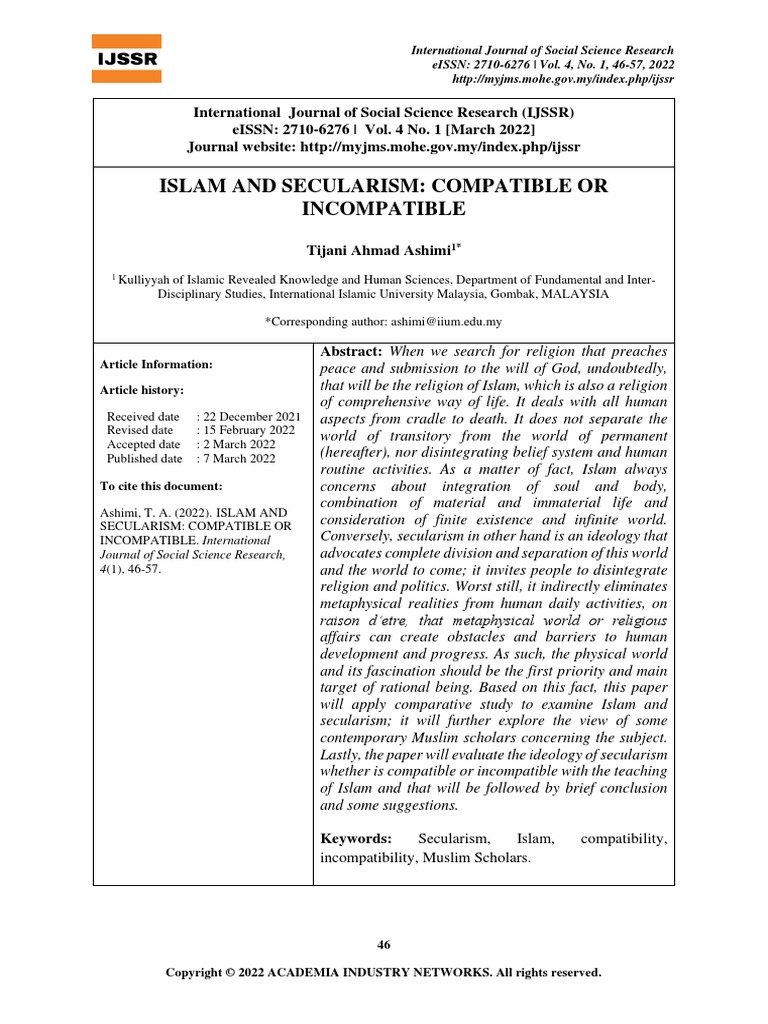 Secularism and Islam | PDF | Secularism | Knowledge
