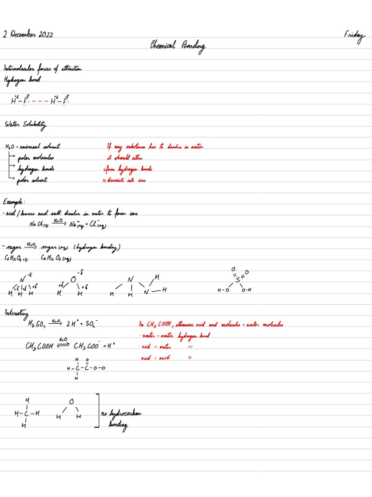 Chemistry Chemical Bonding | PDF | Intermolecular Force | Chemical Polarity