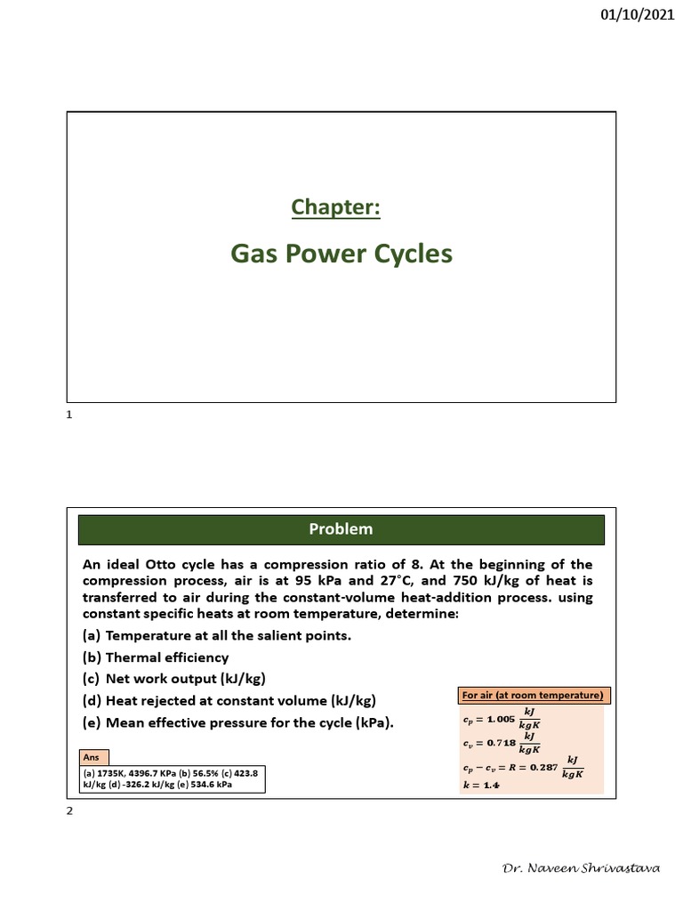 Chapter 2 Gas Power Cycle Part 2 | PDF | Internal Combustion Engine ...