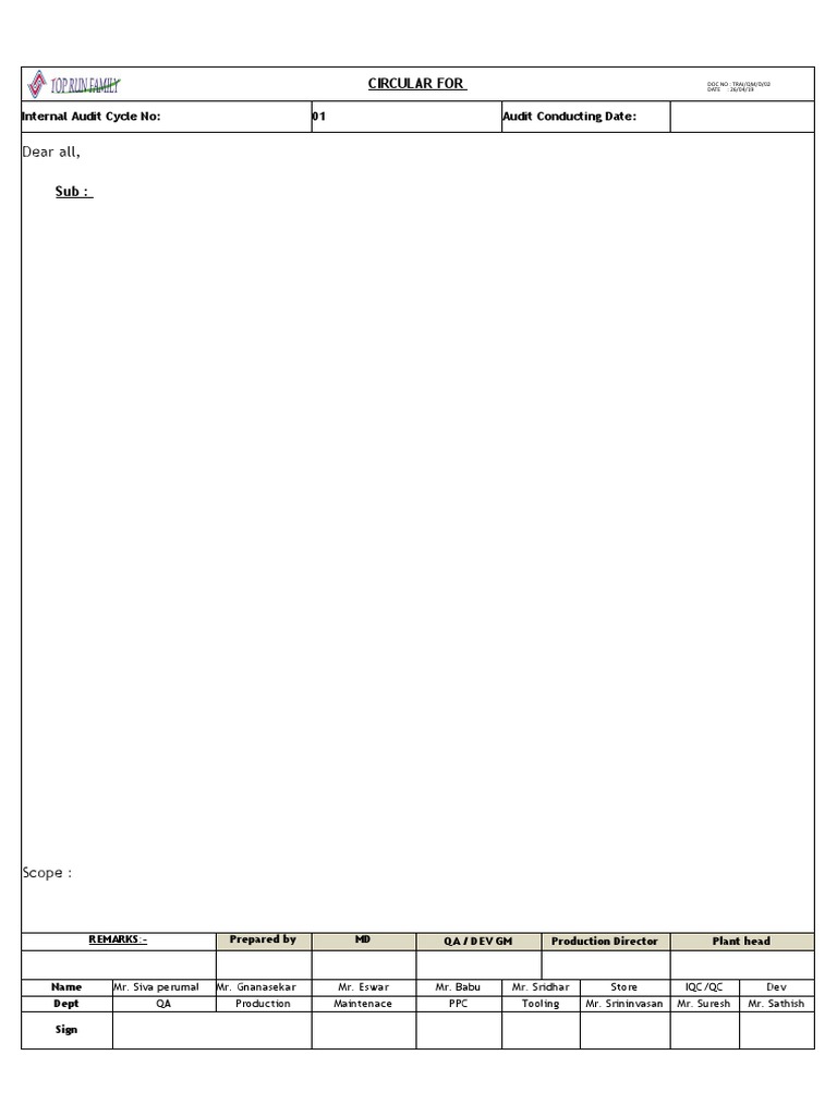 Circular For Audit | PDF | Systems Science | Cybernetics