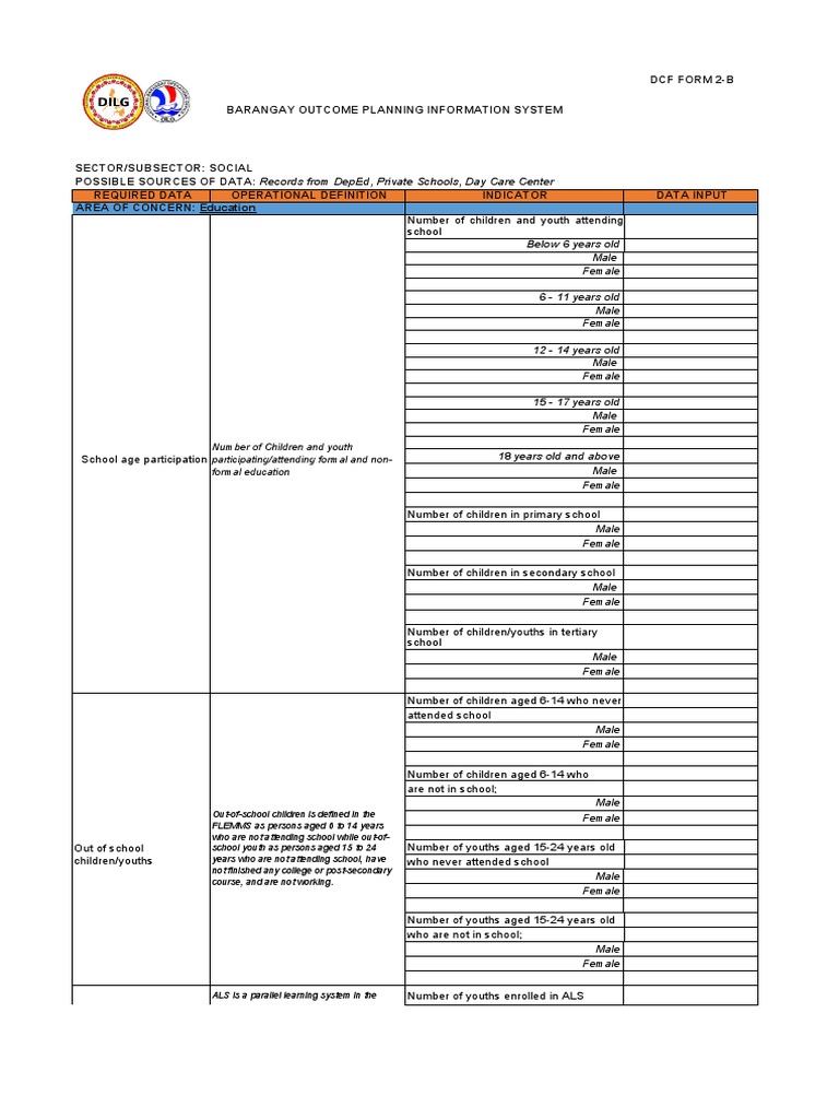 1.8 Annex 4 - BOPIS DCF FORM 2-B | PDF