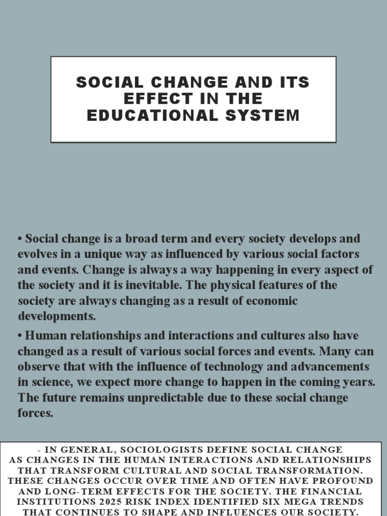 11 12 Social Change and Its Effect in The Educ. System | PDF ...