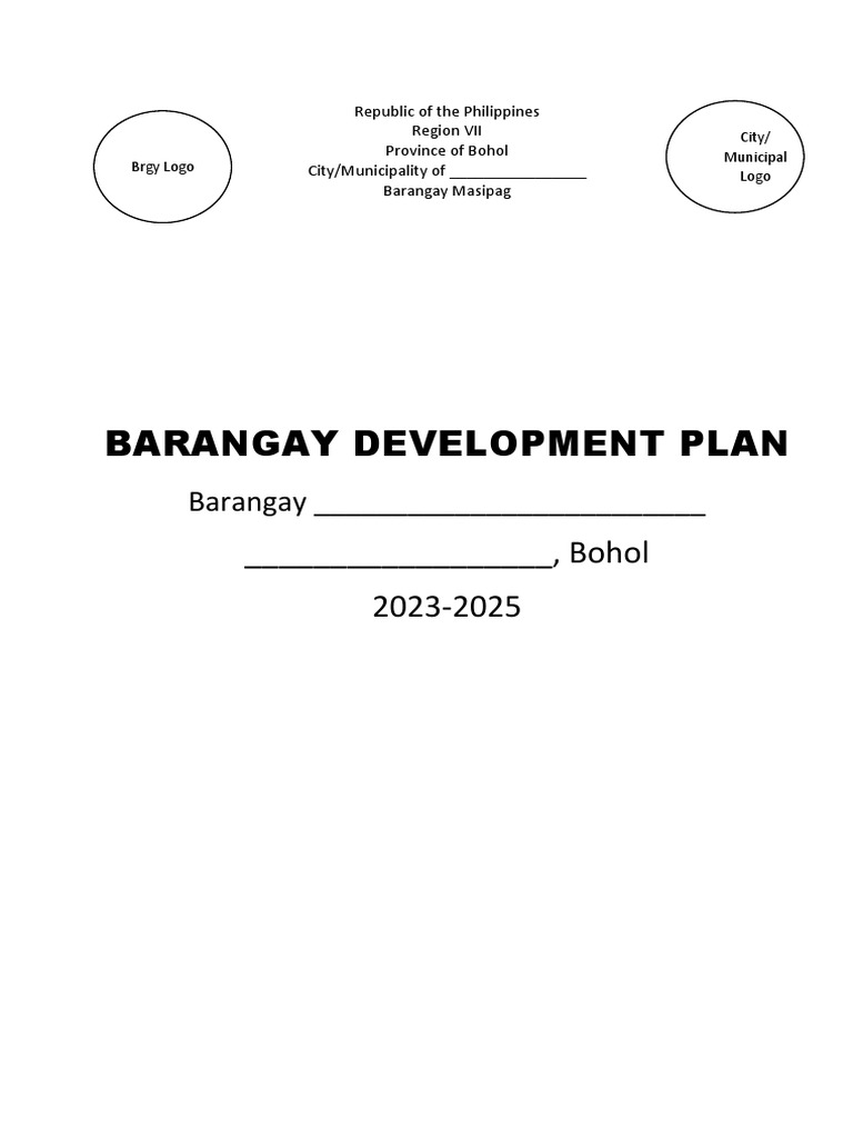 Barangay Development Plan Components | PDF | United States House Of ...