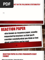 Movie Reaction Paper Template | PDF | Cinematography