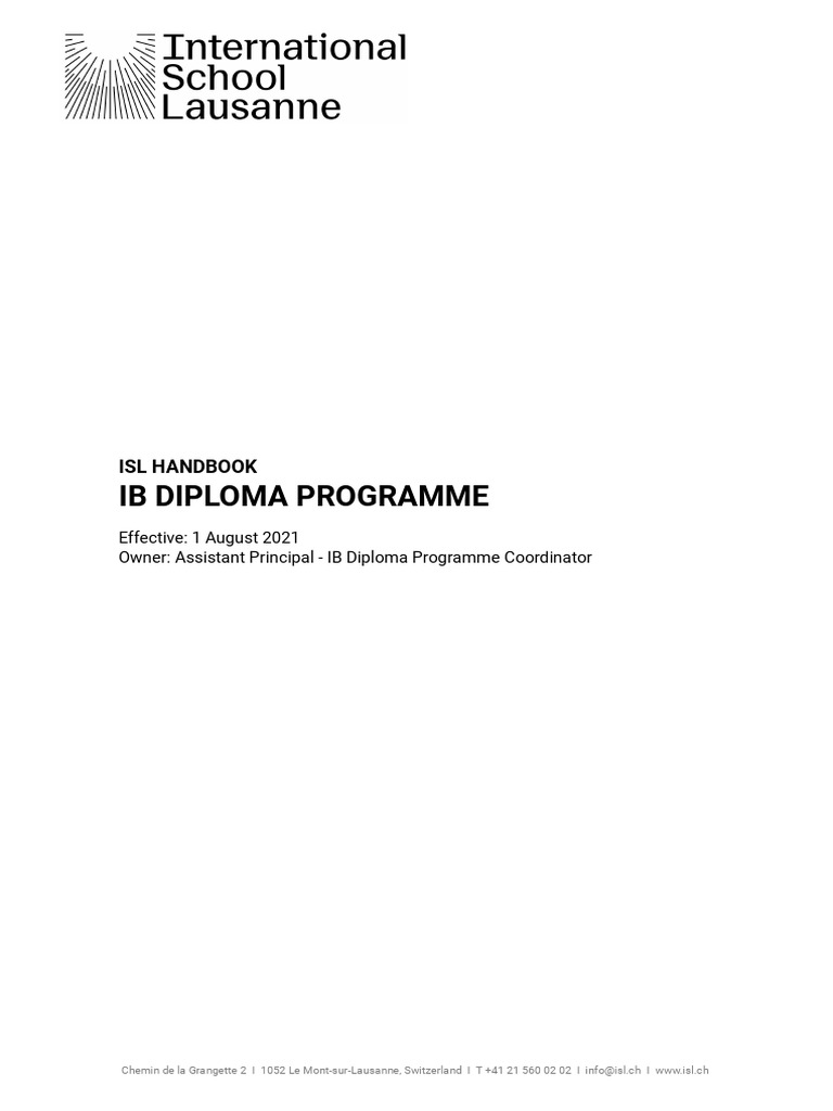 IB Diploma Handbook 2019 2020 | PDF