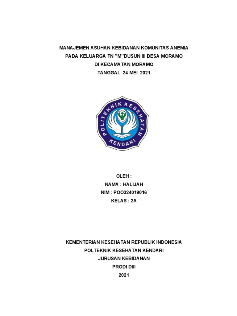 Askeb Komunitas Anemia Halijah 2a | PDF