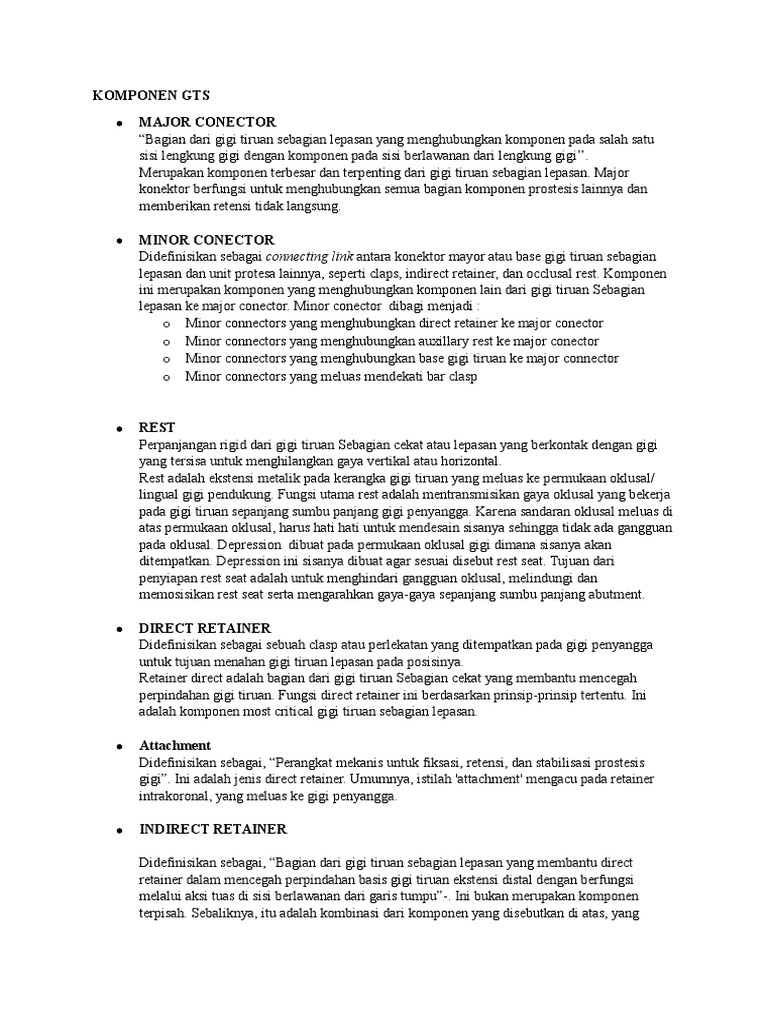 Komponen GTS Tesma | PDF