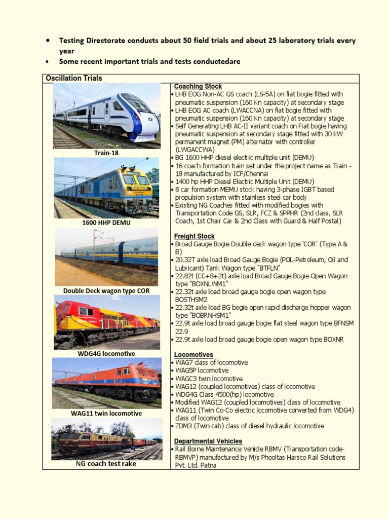RDSO Testing Facility | Download Free PDF | Train | Locomotives