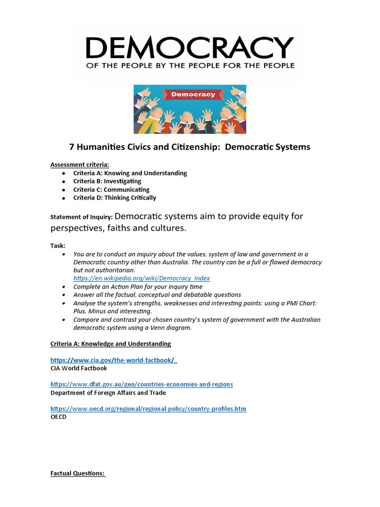 7 Humanities Civics and Citizenship Assessment | PDF | Information ...