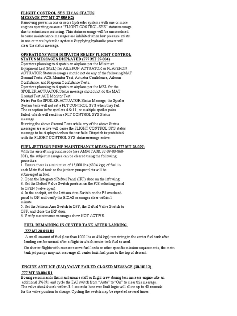Addition To B777 Amm References | PDF