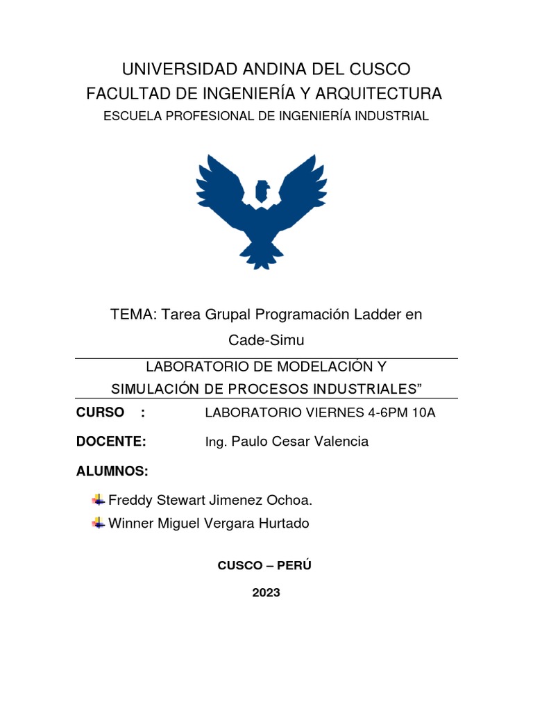 Trabajo - Laboratorio - Grupal Cade Simu Ladder | PDF