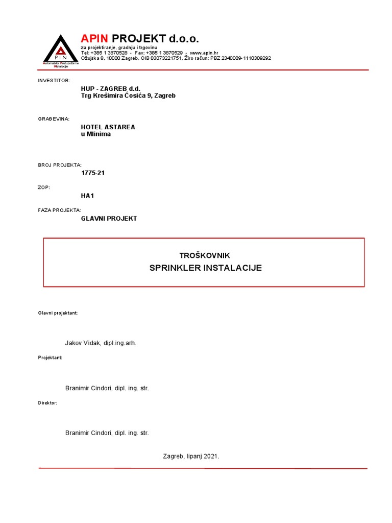 SP 1775-21 Hotel Astarea Troskovnik Sa Cijenama | PDF