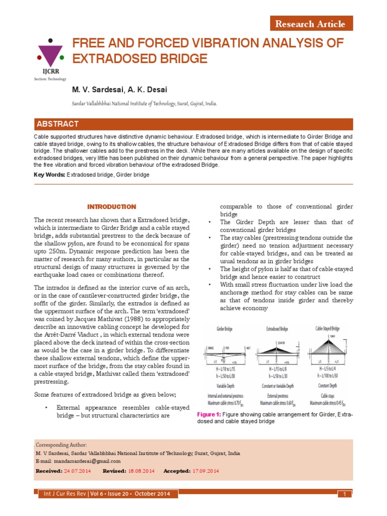 Vibration Analysis of Extradosed Bridges | PDF