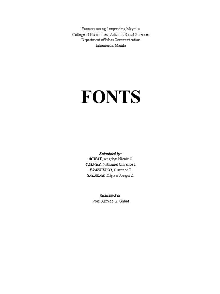 Digital Imaging - Fonts | PDF | Typefaces | Notation