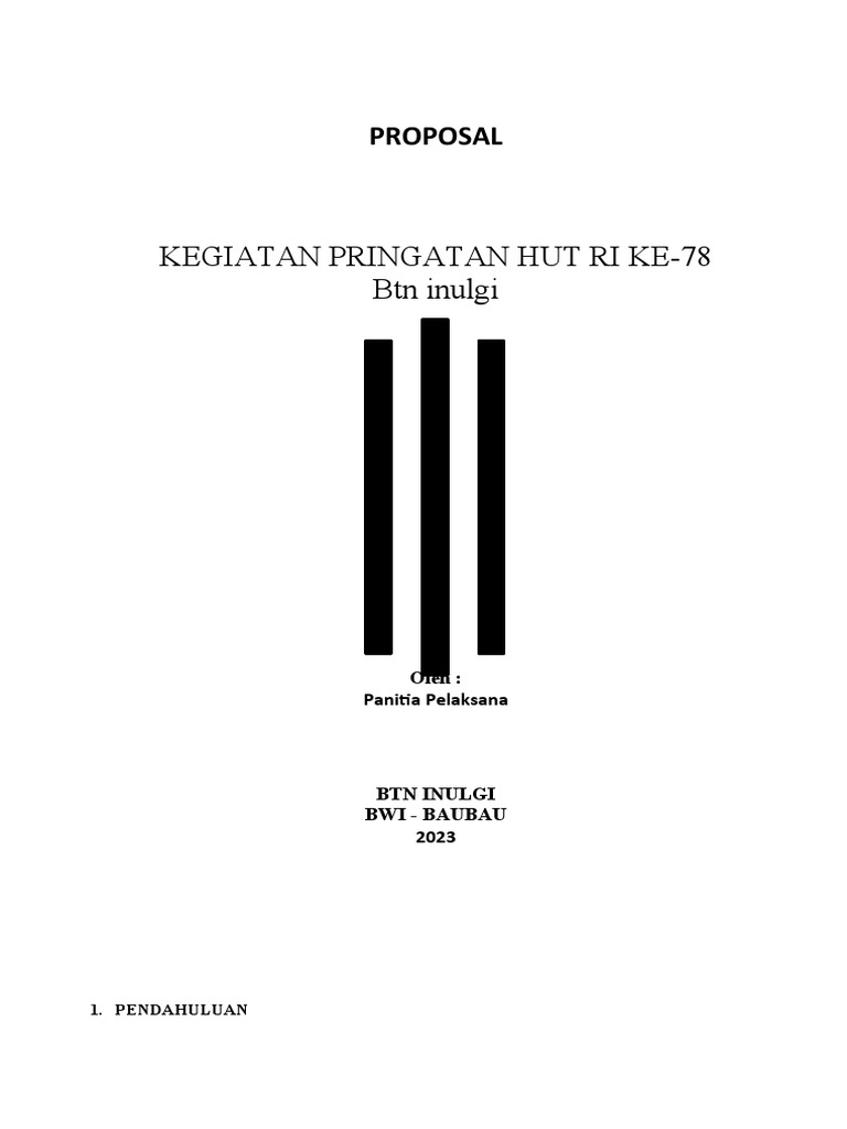 PROPOSAL | PDF | Perjalanan