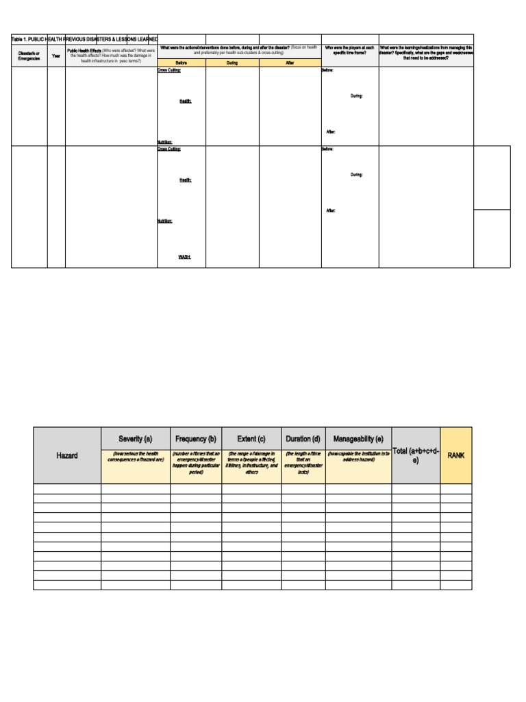 2 DRRM H Matrices v5 2023 | PDF | Emergency | Wash