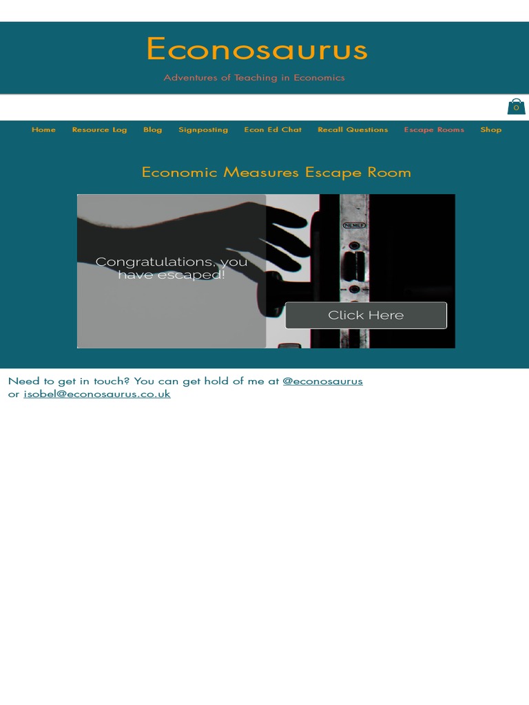 Economics Escape Room Resources | PDF