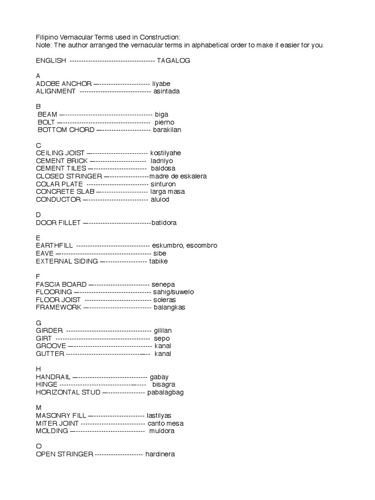 Construction Terms in Vernacular Famous Filipino Buildings | PDF ...