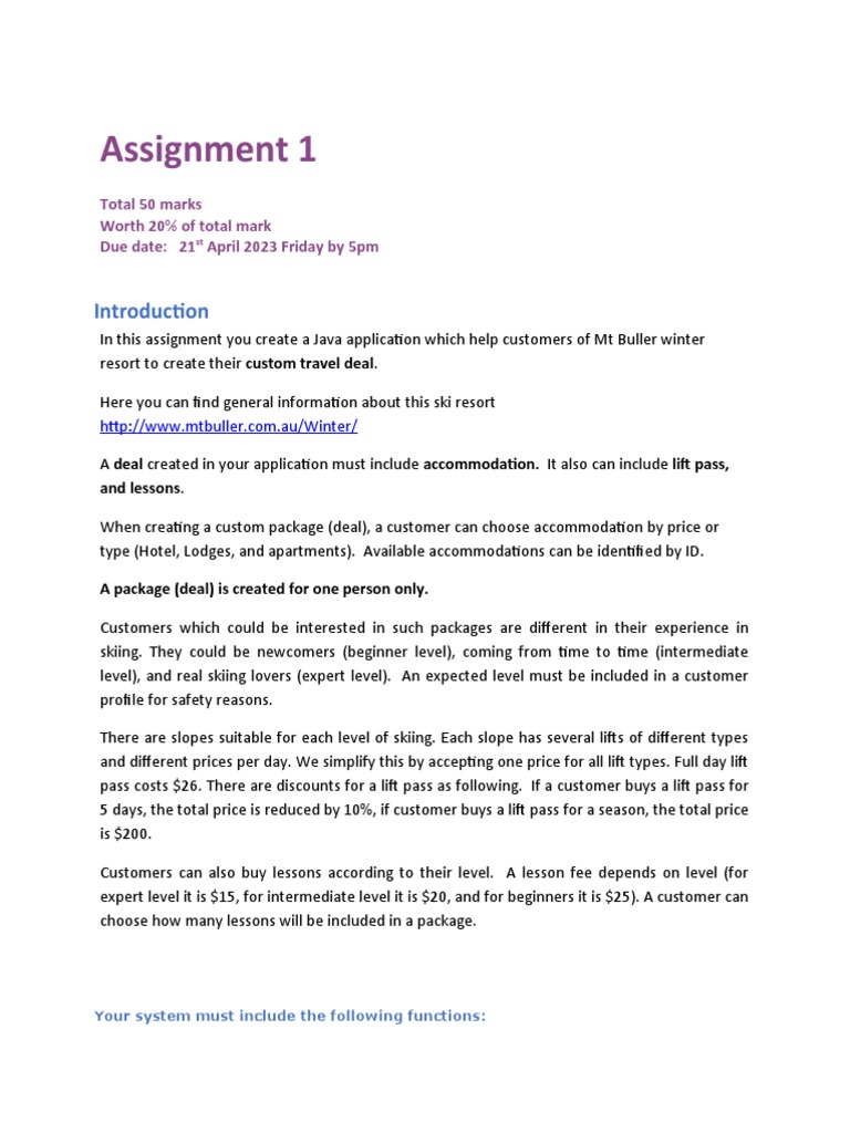 Programming 1 Assignment 1 Pdf Class Computer Programming Computer File