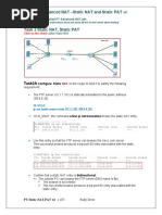 6.4.5 Packet Tracer - Configure Static NAT | PDF | Ip Address | Communications Protocols