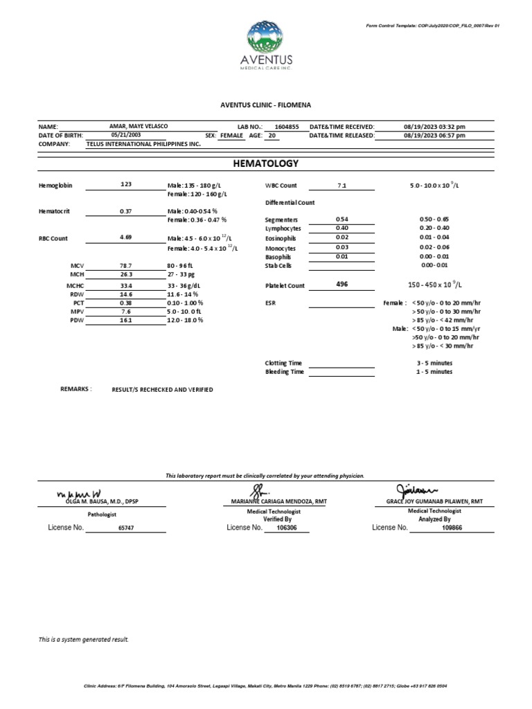 CBC (Adult) | PDF | Cells | Cell Biology