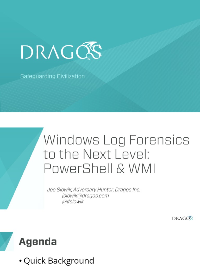 Windows Logs Forensics - Powershell and WMI | PDF | Malware | Computing