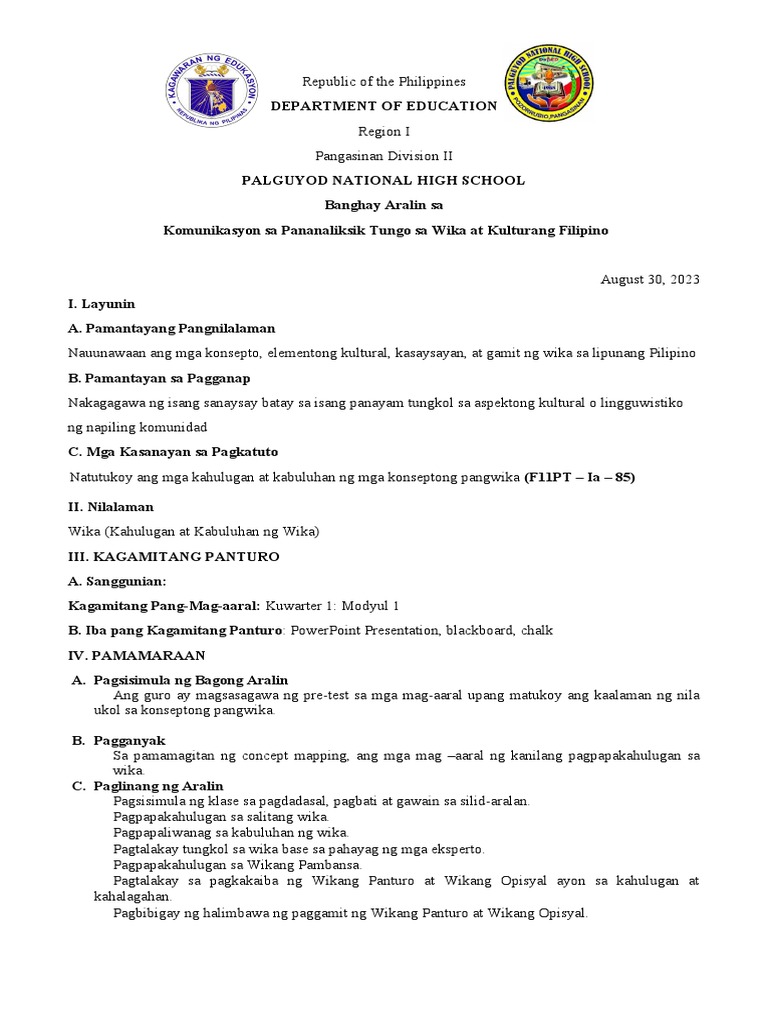 KPWKP - Semi - Detailed Lesson Plan For SHS | PDF