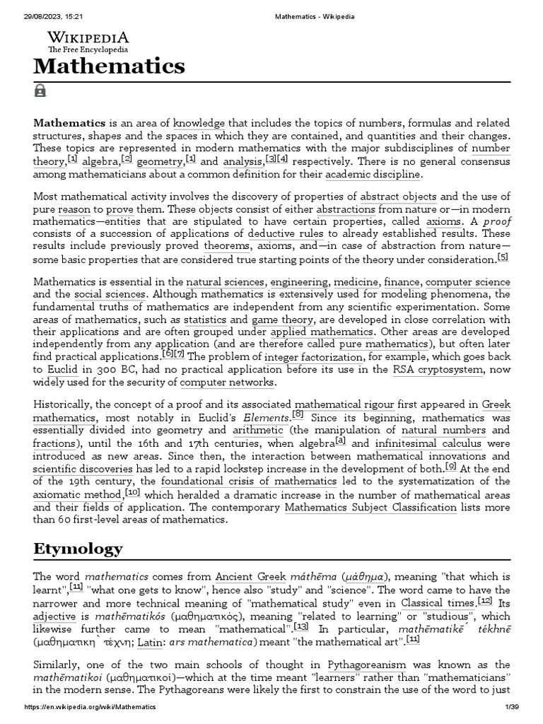 Mathematics | Download Free PDF | Mathematics | Geometry