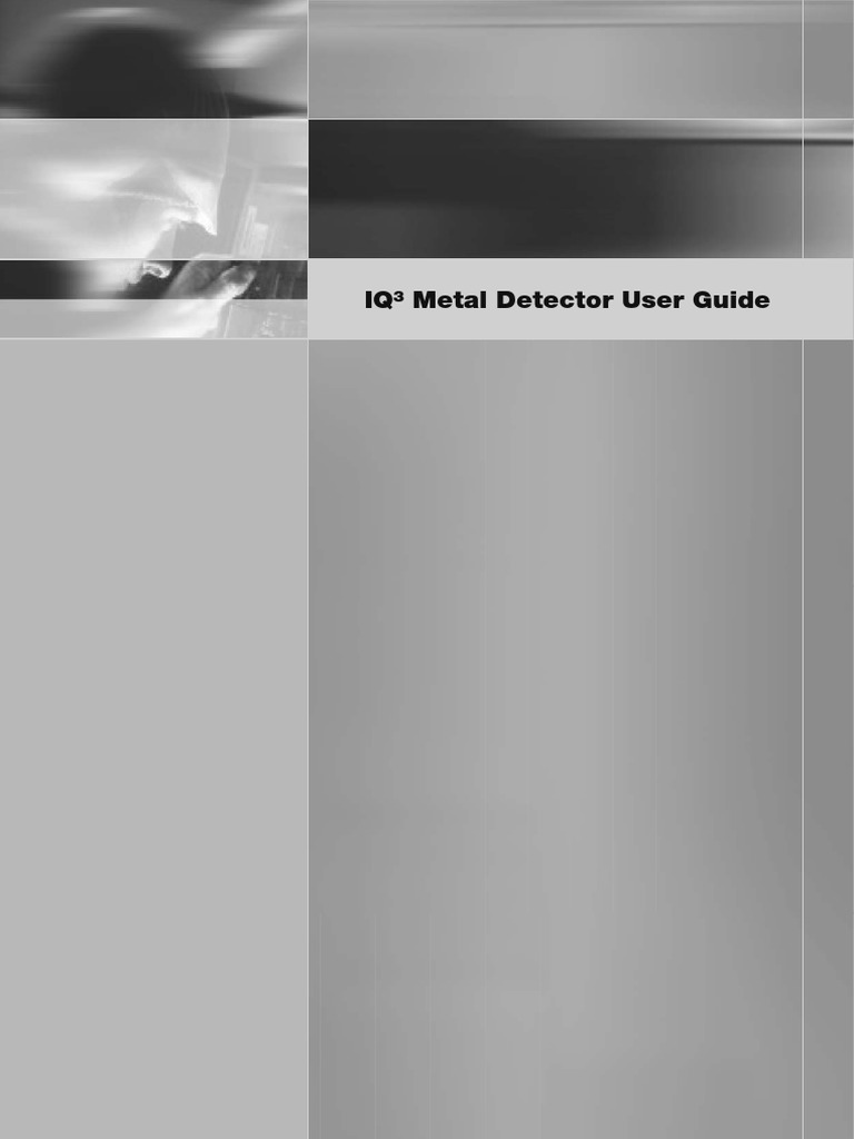 Guia Do Usuario Ingles IQ3 | PDF | Metal Detector | Inductor