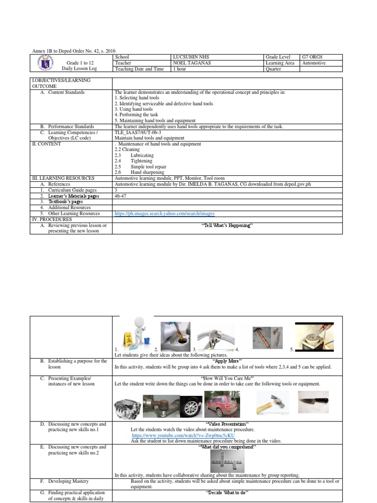 DLLHandtools 2 Maintenance | PDF | Learning | Tools