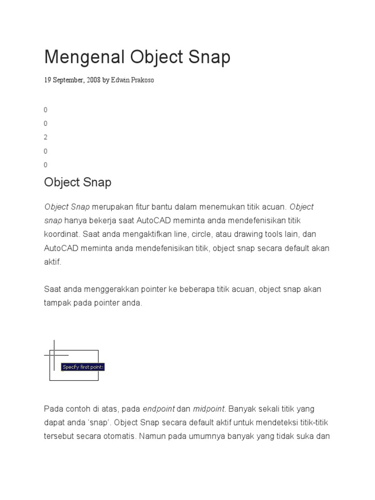 Mengenal Object Snap | PDF