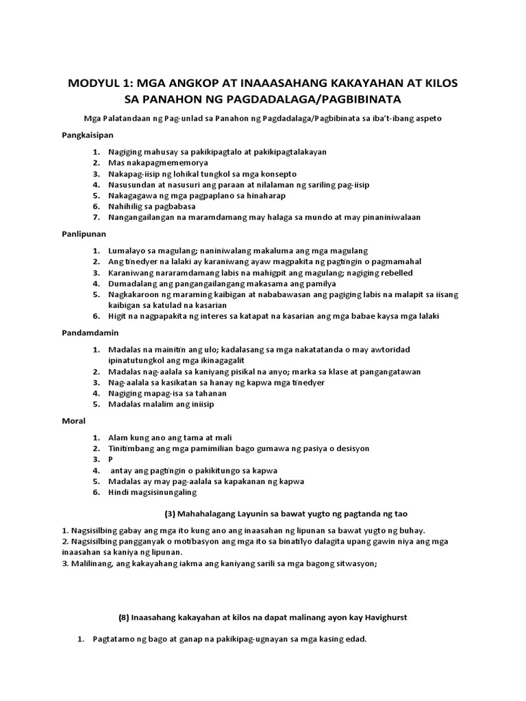ESP Topic 1st Quarter | PDF