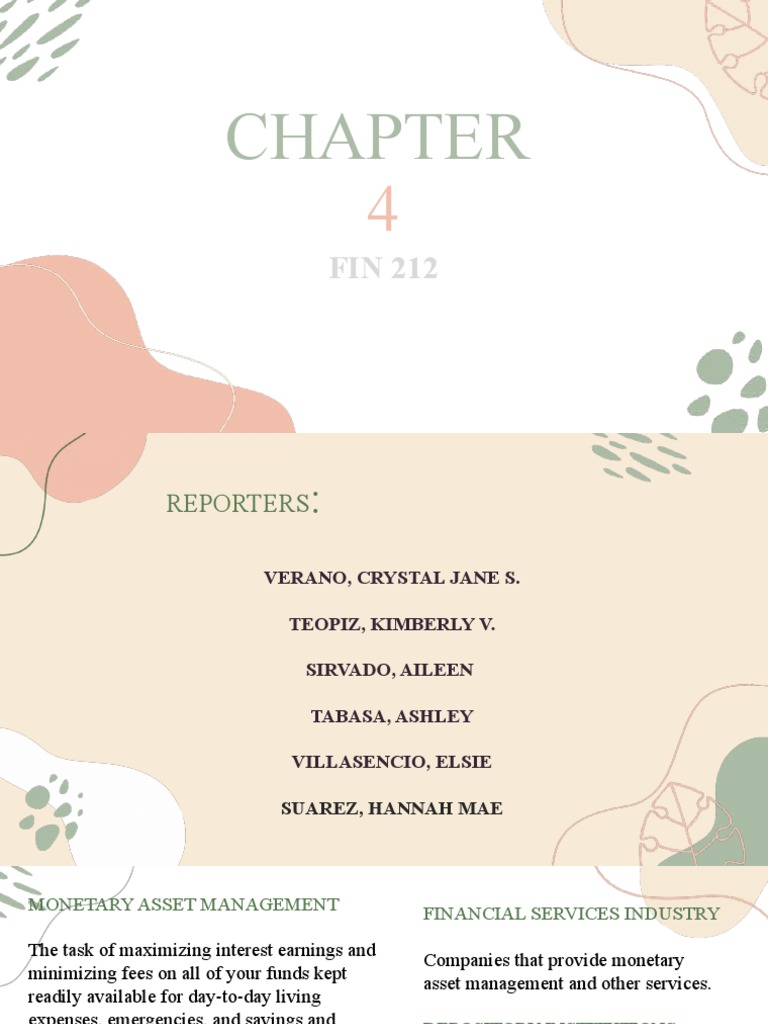 CHAPTER 4 FIN 212 Final | PDF | Overdraft | Transaction Account