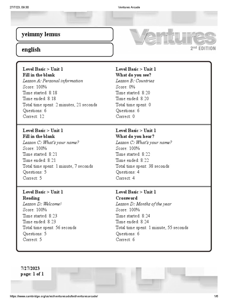 Ventures Arcade | PDF