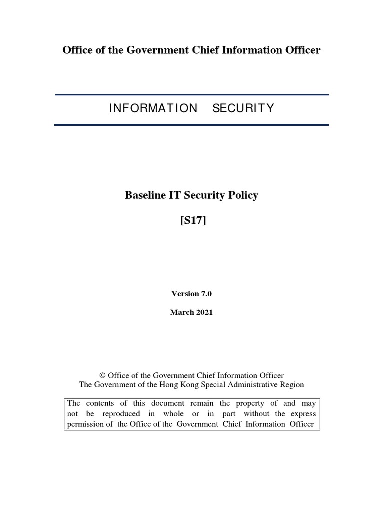 Information Security Baseline of Policy | PDF | Information Security | Computer Security