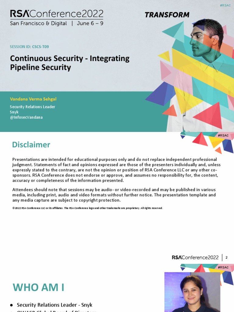RSAC - 2022 - CSCS T09 - 01 - Continuous Security Integrating Pipeline ... RSAC - 2022 - CSCS T09 - 01 - Continuous Security Integrating Pipeline ...