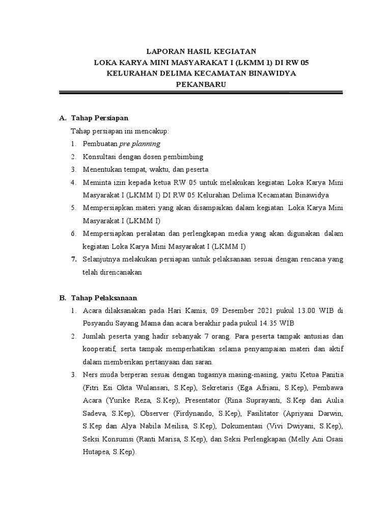 Laporan Hasil LKMM 1 | PDF