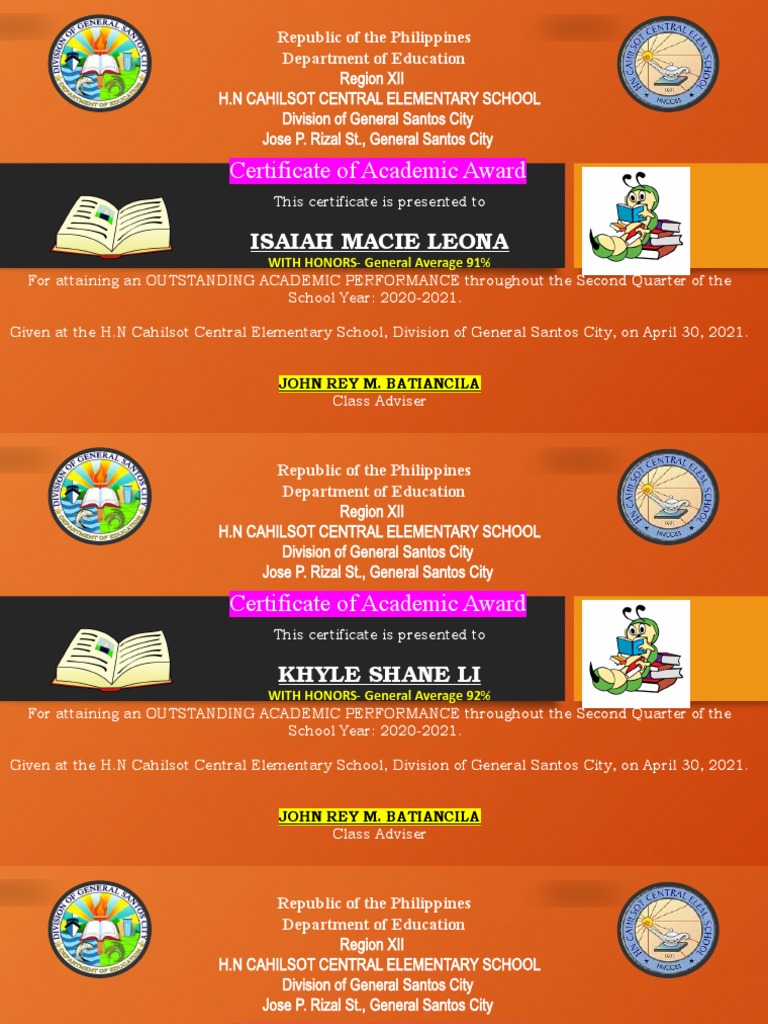 Cert Second Achiever | PDF | Asia | Southeast Asia