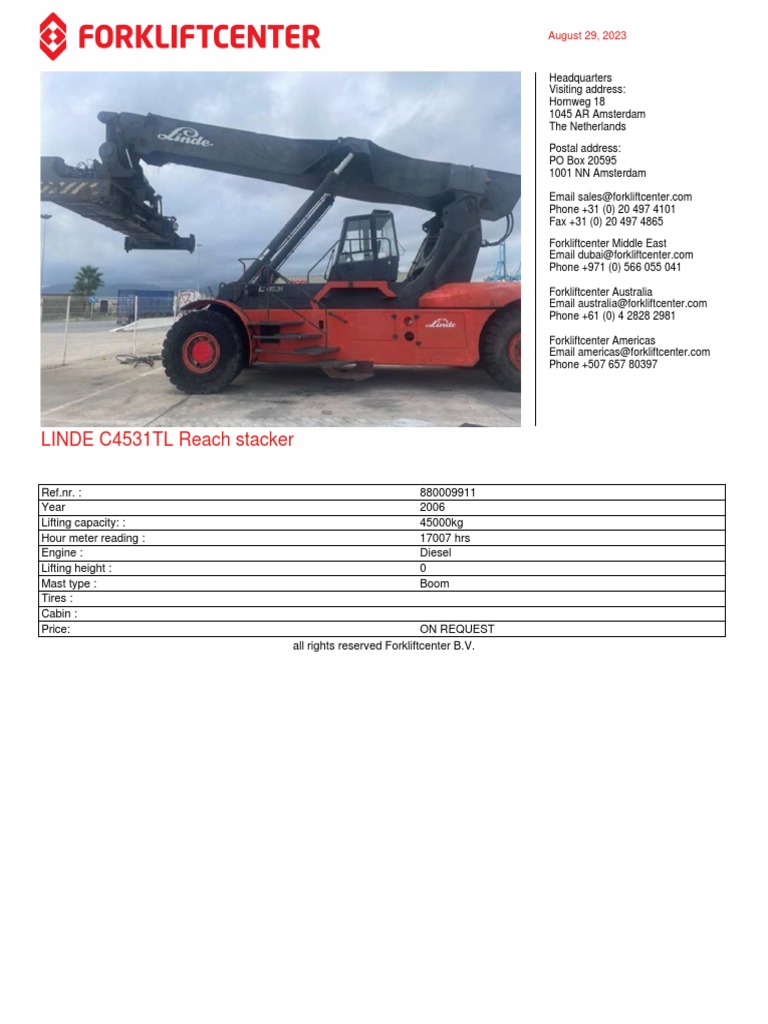 Linde C4531TL | PDF