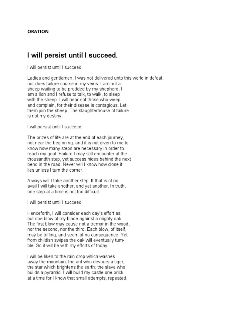 ORATION Piece | PDF