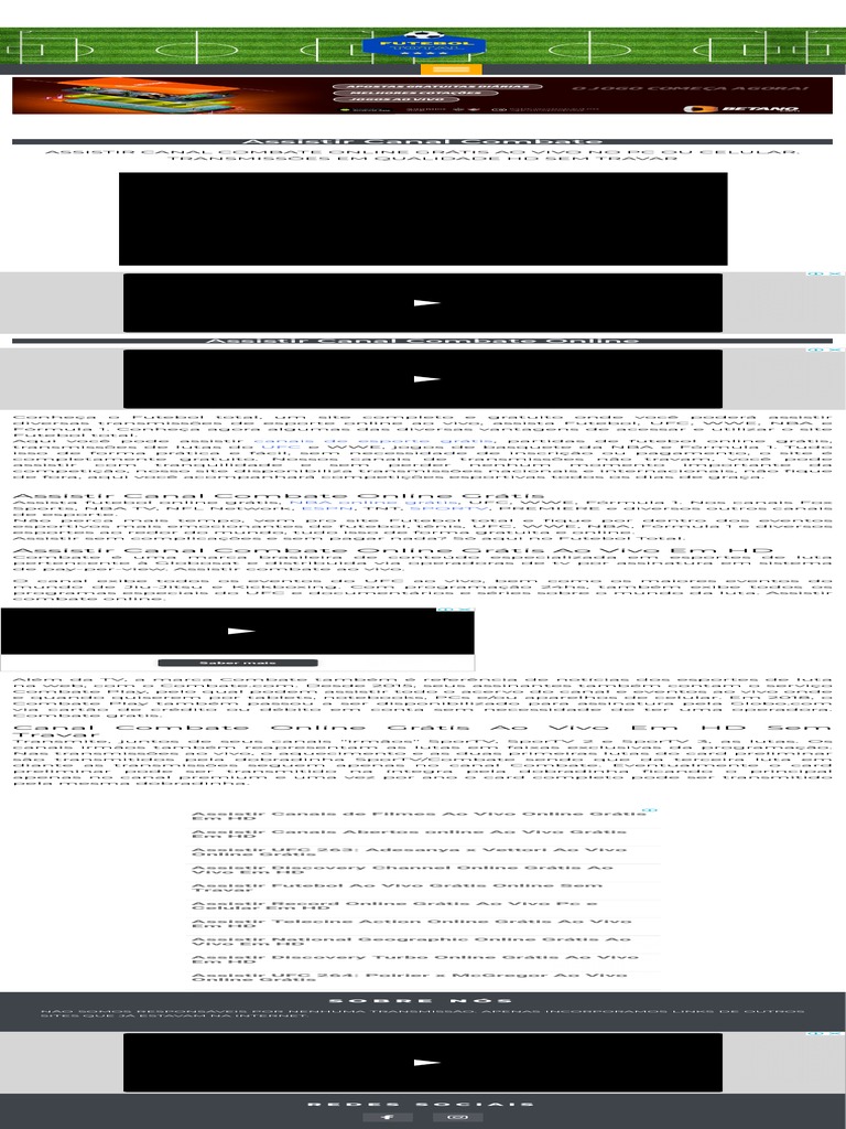 Assistir Canal Combate Ao Vivo Grátis Online HD S | PDF | Ultimate ...