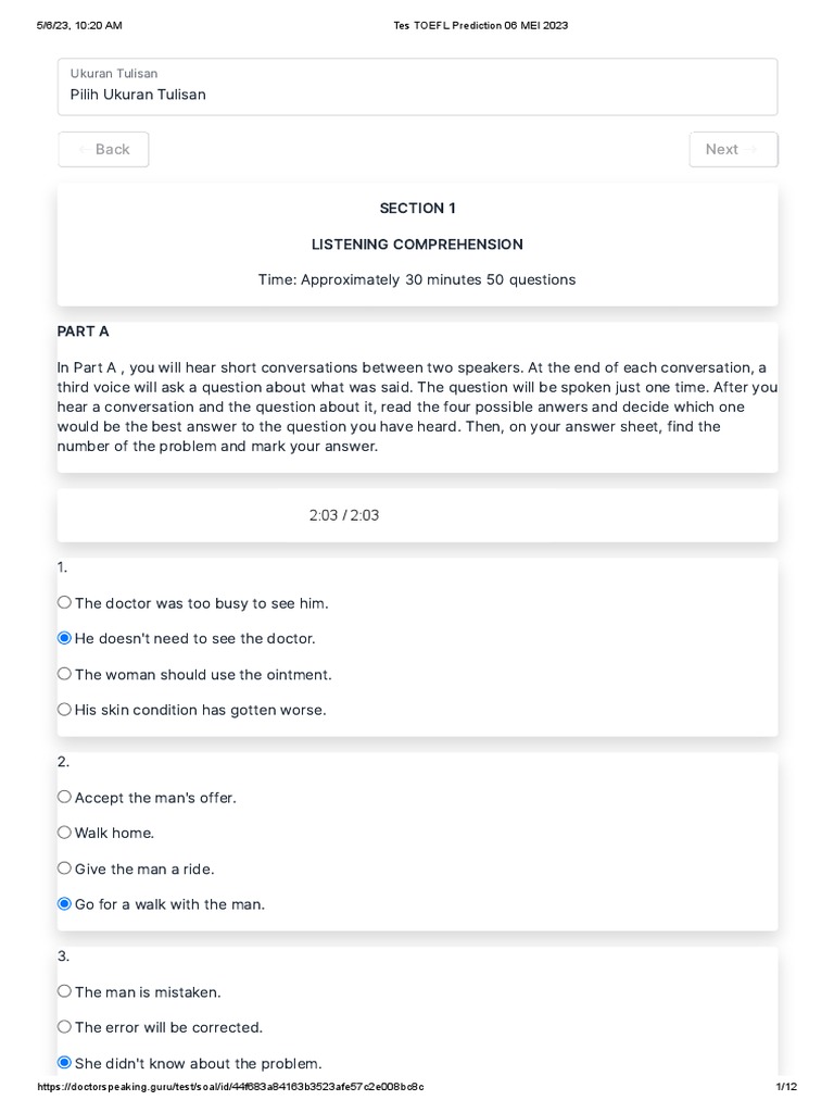 Tes TOEFL Prediction 06 MEI 2023 | PDF | Thomas Jefferson | Test Of ...