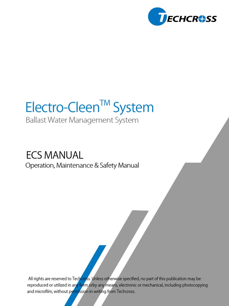 ECS MANUAL (Operation, Maintenance & Safety) | PDF | Water Purification ...