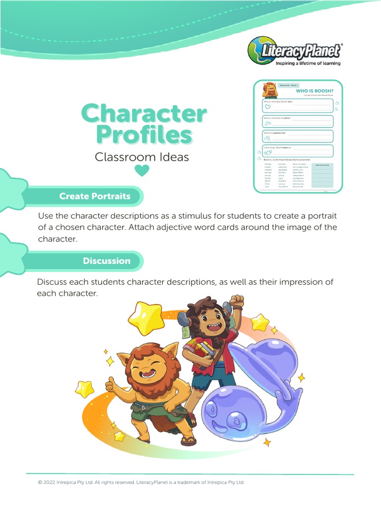 Character Profiles Activity Pack | PDF