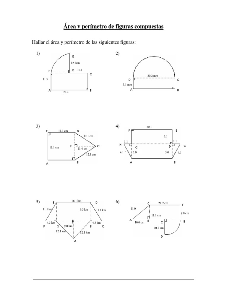 Cálculo de Área y Perímetro | PDF