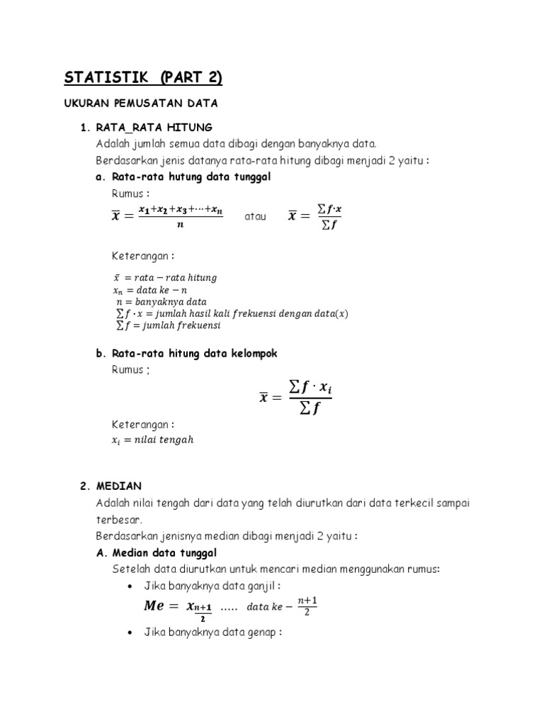 Materi Statistik Part 2 Pdf