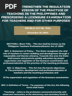 Ra 7836 | PDF | Teachers | Profession