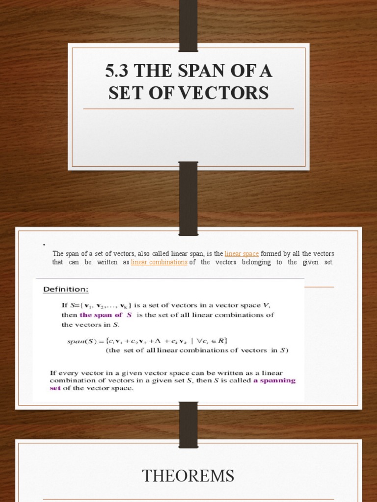 Span Of Vectors Pdf Vector Space Linear Map