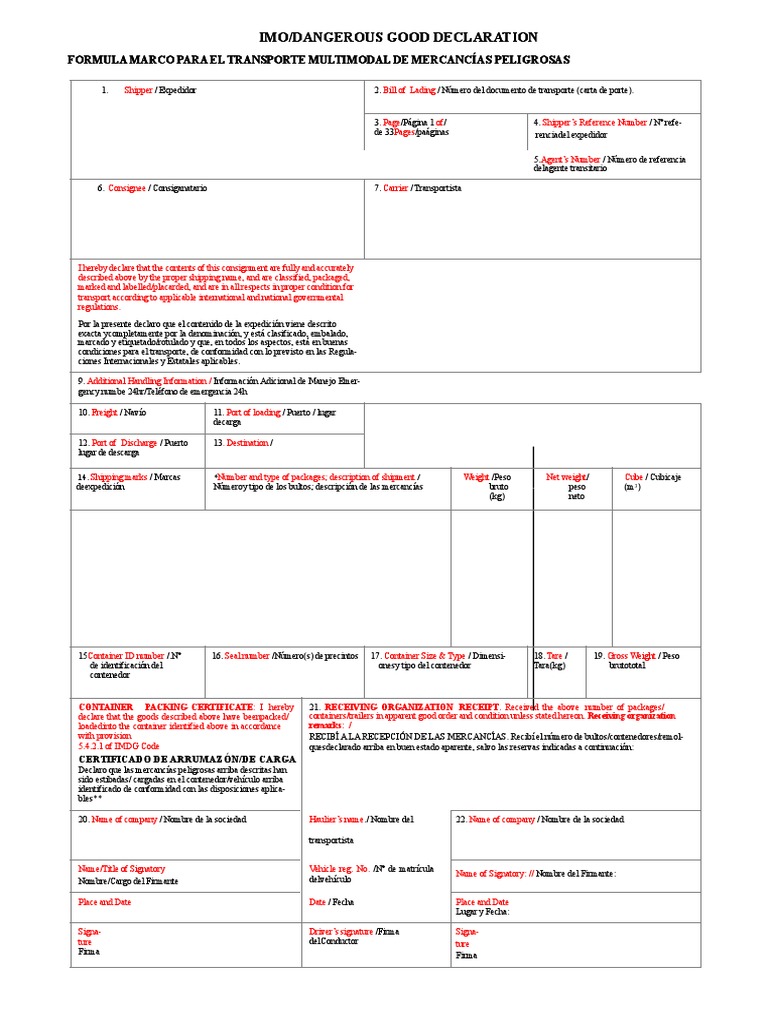 Plantilla Carta de Porte | Descargar gratis PDF | Infraestructura de ...