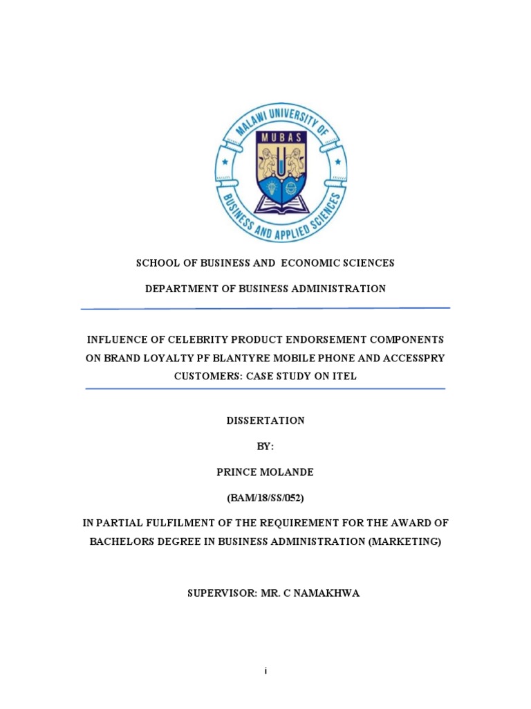 Prince Molande Final Dissertation | PDF | Brand | Sampling (Statistics)